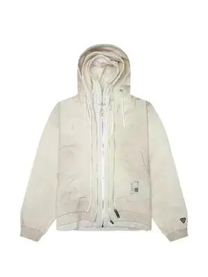 Mihara Yasuhiro Distressed Zip-up Hoodie - Neutrals