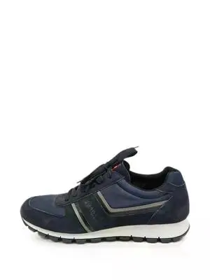 Prada Panelled Lace-up Low-top Sneakers - Blue