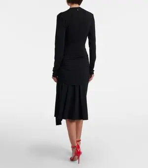 FERRAGAMO Draped Jersey Midi Dress