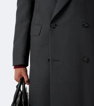 LARDINI Double-breasted Wool-blend Coat