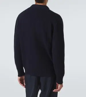 LARDINI Wool And Cashmere Cardigan - Blue