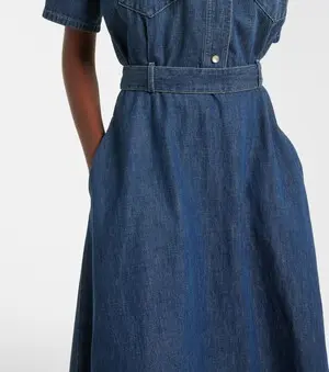 Valentino Garavani Belted Denim Polo Dress