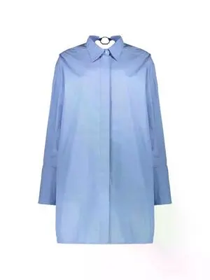 ELLERY Ring Detail Long Sleeve Shirt - Blue