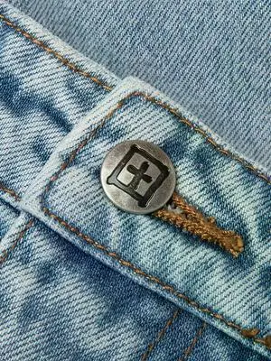 Ksubi Anti K Embroidered Denim Shorts
