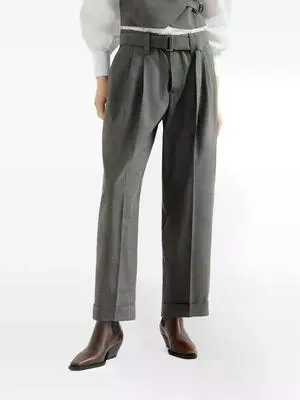 Brunello Cucinelli Tropical Luxury Wool Baggy Sartorial Trousers