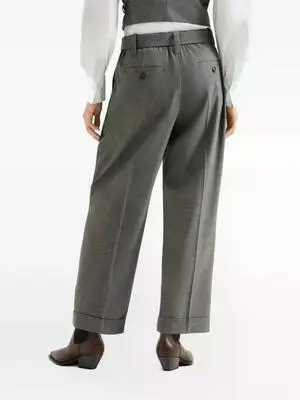 Brunello Cucinelli Tropical Luxury Wool Baggy Sartorial Trousers