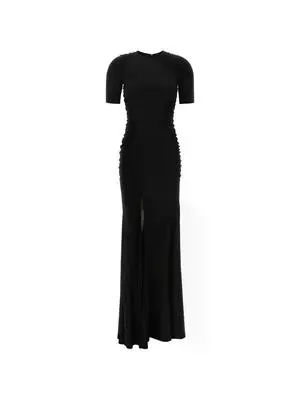 Victoria Beckham Ruched Detail Maxi Dress - Black
