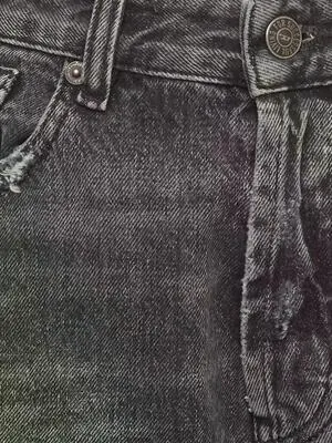 DIESEL® Denim Distressed Wide-leg Jeans