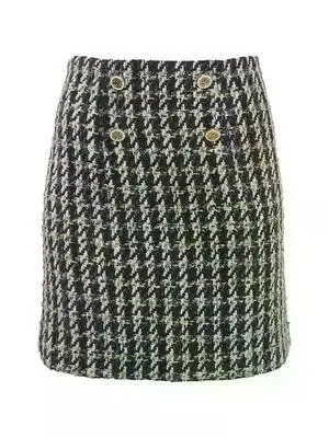 Sandro Tweed Button-detail Mini Skirt