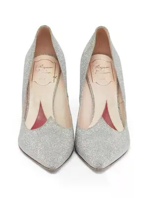 ROGER VIVIER Glitter Heart-shaped Décolleté Pumps