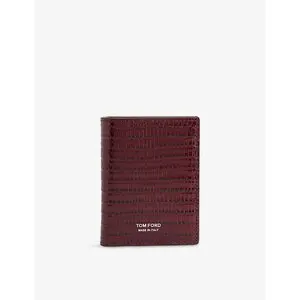 TOM FORD Classic Leather Bifold Wallet - Ruby Red