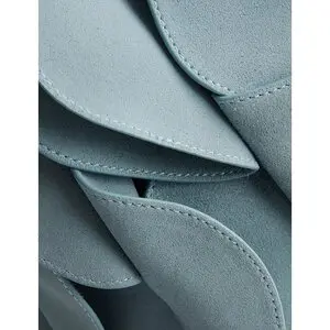 Farm Rio Flower Suede Handbag - Ice Blue