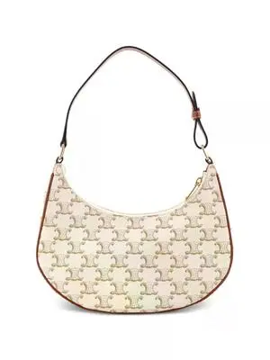 Celine Ava Hobo Bag Triomphe Coated Canvas