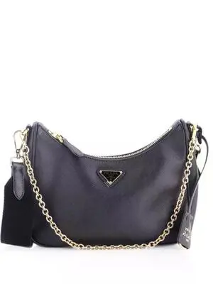 Prada Re-edition 2005 Shoulder Bag Saffiano Leather - Black