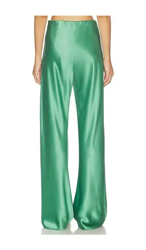 Cami Nyc Bristol Mid Rise Satin Trouser - Green