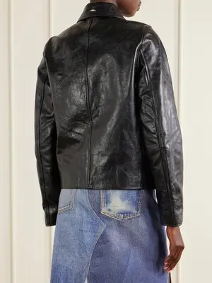 Our Legacy Leather Zip-up Jacket - Black