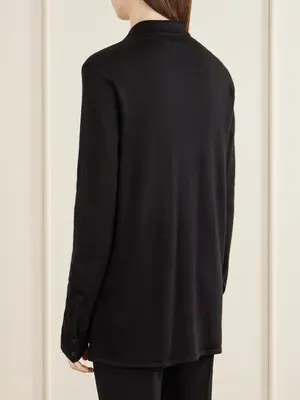 THE ROW Ocari Cashmere And Silk-blend Polo Knit