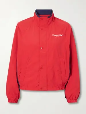 SPORTY & RICH Logo Embroidered Shell Jacket