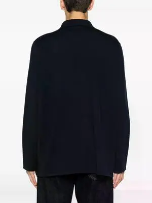 Valentino Garavani Navy Virgin Wool Button-up Cardigan