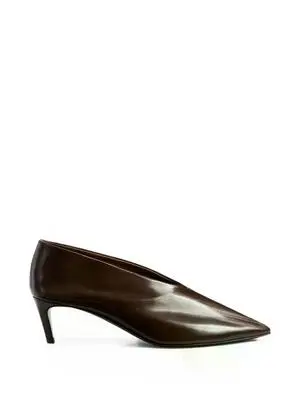 Khaite Miriam Ruched Pointed-toe Pumps - Brown