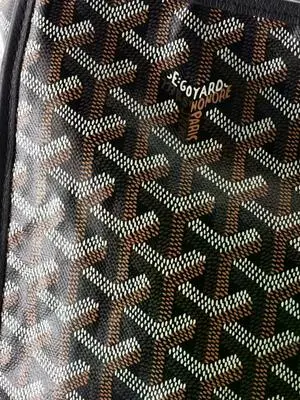 Goyard Anjou Reversible Coated Canvas Pm Tote Bag - Black