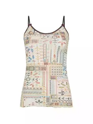 Momoni Airelle Graphic-print Top - Neutrals