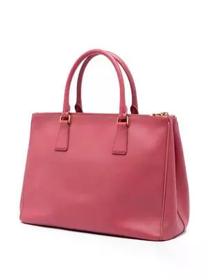 Prada Saffiano Lux Galleria Double Zip Tote Bag - Pink