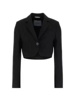 Balenciaga Cropped Single-breasted Blazer - Black