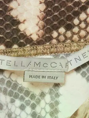Stella McCartney Snakeskin Print High Neck Long Sleeve Top