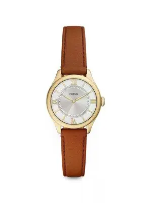 Fossil Gilmore Leather-strap Watch