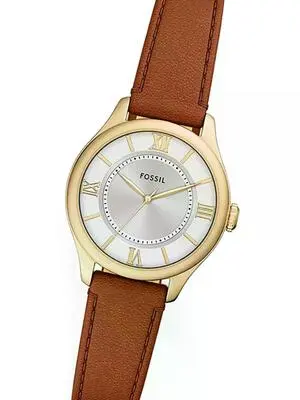 Fossil Gilmore Leather-strap Watch