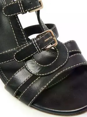 SERGIO ROSSI Leather Heeled Sandals