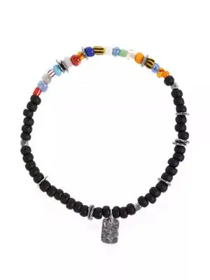 Paul Smith Beaded Logo Plaque Bracelet