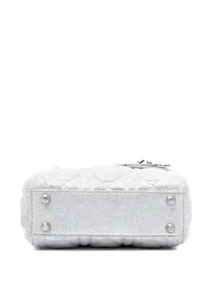 Dior Micro Metallic Calfskin Cannage Lady Satchel