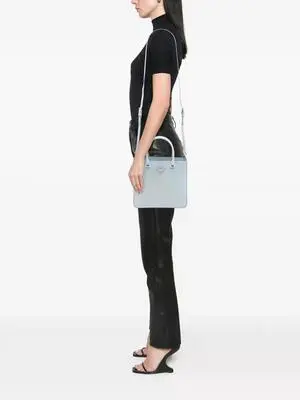 Prada Spazzolato Leather Satchel - Blue
