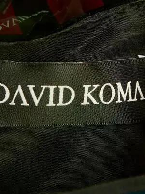 David Koma Hologram Vinyl Trim Skirt Set