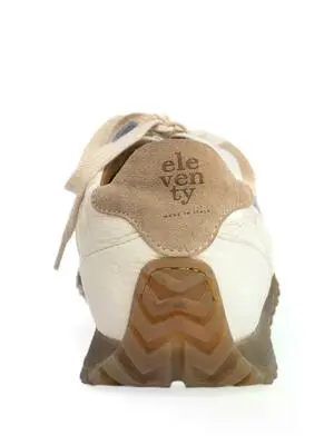 Eleventy Leather Suede-panel Sneakers