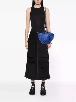 Loewe Bicolor Calfskin Hammock Satchel Bag - Blue