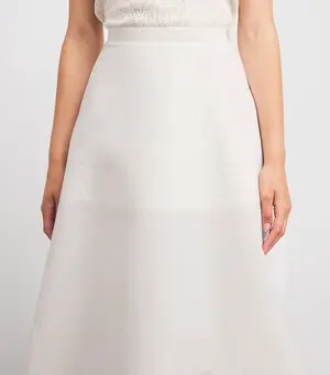 FFORME Cotton-silk Maxi Skirt - Ivory