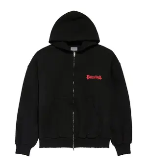 Balenciaga Cotton Zip-up Hoodie - Black