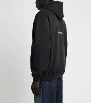 REPRESENT Cotton Graphic Hoodie - Black