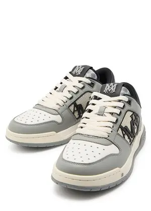 Amiri Classic Logo-appliquéd Leather Sneakers - Grey