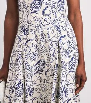 Simkhai Analise Linen-blend Midi Dress - Blue
