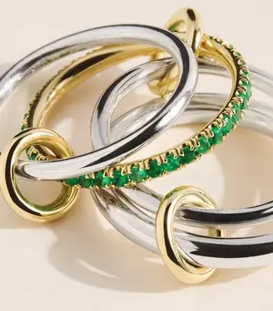 SPINELLI KILCOLLIN Sterling And Yellow Gold Emerald Ring