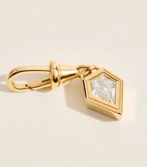 AZLEE Yellow Shield Diamond Charm