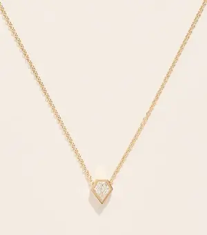 AZLEE Shield Diamond Trace Chain Necklace - Gold