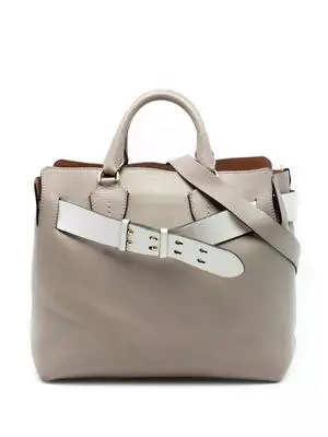 Burberry Leather Belt Bag Satchel - Grey