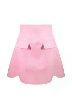 ELLERY Scalloped-hem Mini Skirt - Pink