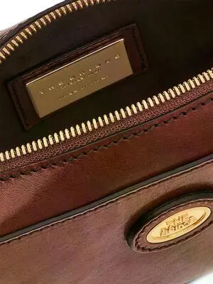 THE BRIDGE Logo-plaque Leather Clutch Bag - Brown