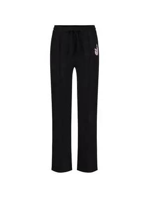 Iceberg Logo Patch Drawstring Track Pants - Black